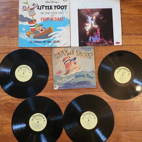 Disney | Media | Vintage Walt Disney Record Lot X 7 Lp 96s Little ...